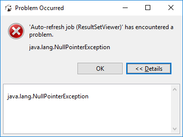 NullPointerException after closing result set with auto refresh · Issue ...