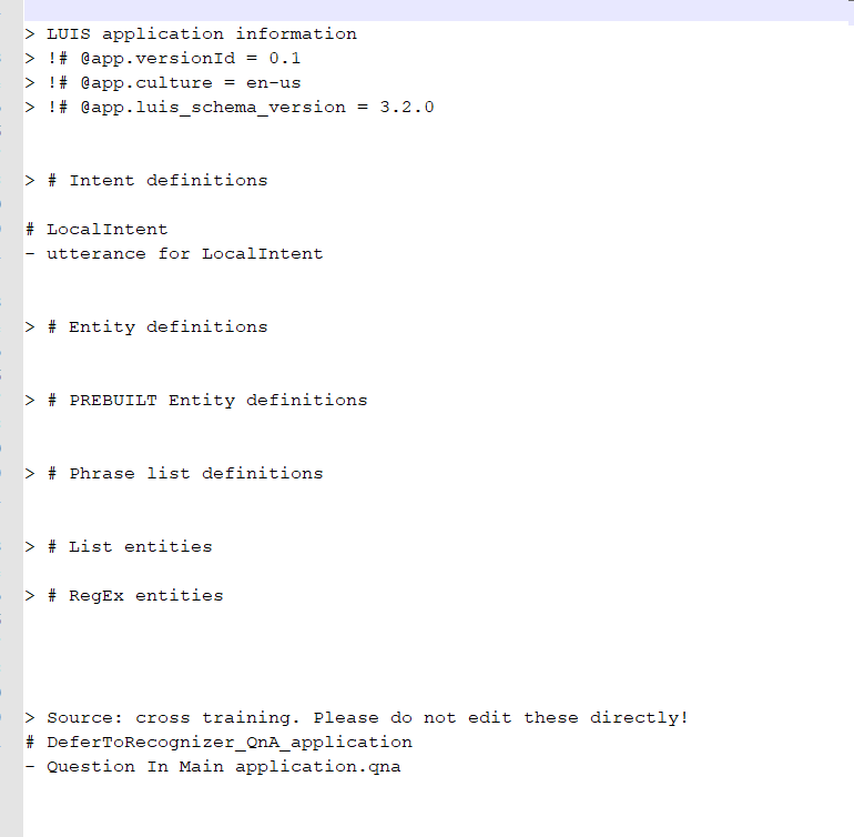 bf luis:cross-training not working as expected when referencing external file which is in a ...