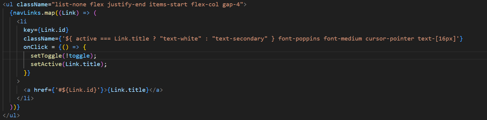 Toggle not working Navbar.jsx · Issue #104 · adrianhajdin/project_3D_developer_portfolio · GitHub