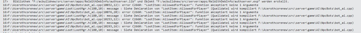AC Build Error · Issue #285 · trickerer/Trinity-Bots · GitHub