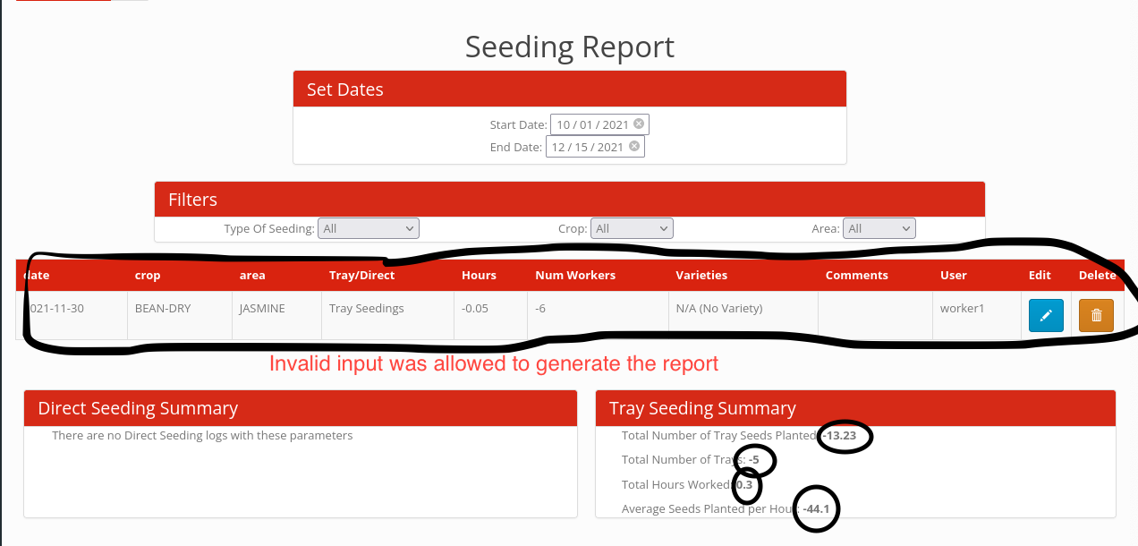 Seeding input allows invalid values · Issue #341 · DickinsonCollege/FarmData2 · GitHub
