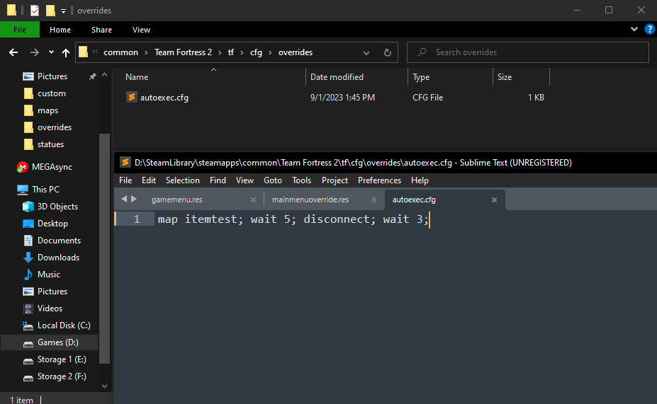 m0rehud update causes you to go to Items screen first if preloading ...