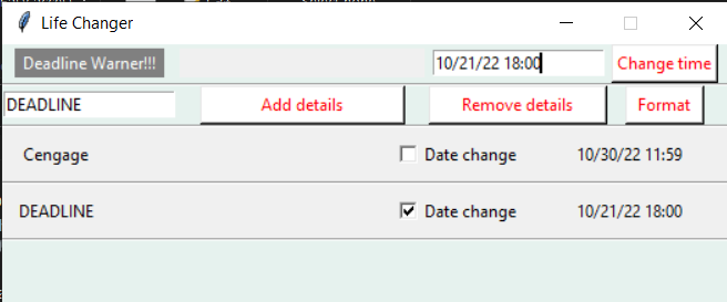 GitHub - StandardV/Deadline-Tracing: Deadline Tracking utilizing Tkinter