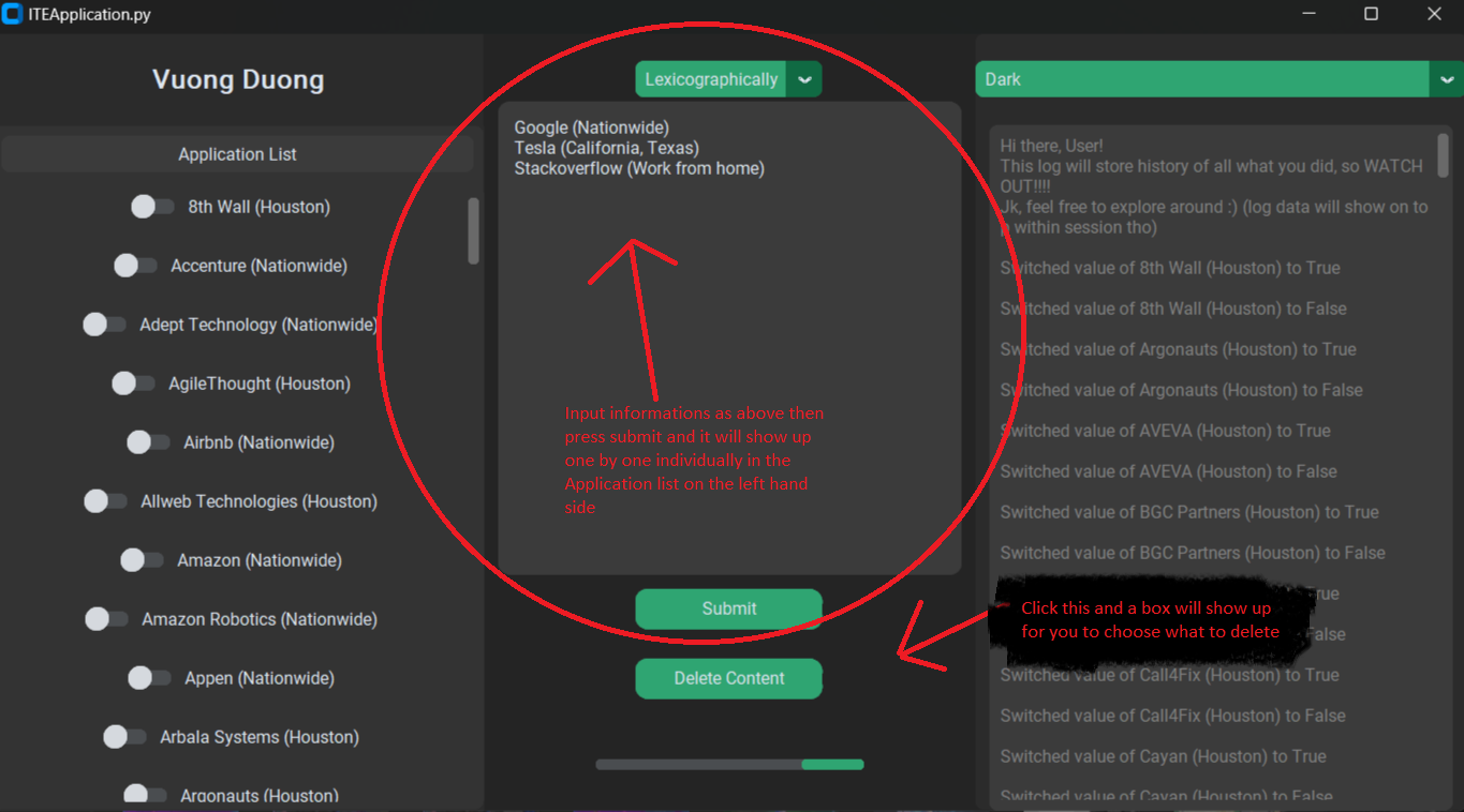 GitHub - StandardV/ITEApplication: Application tracking program for job seeker
