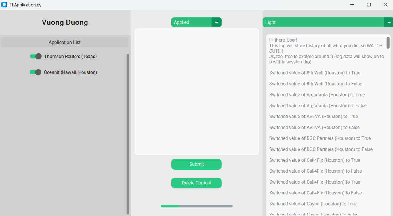 GitHub - StandardV/ITEApplication: Application tracking program for job seeker