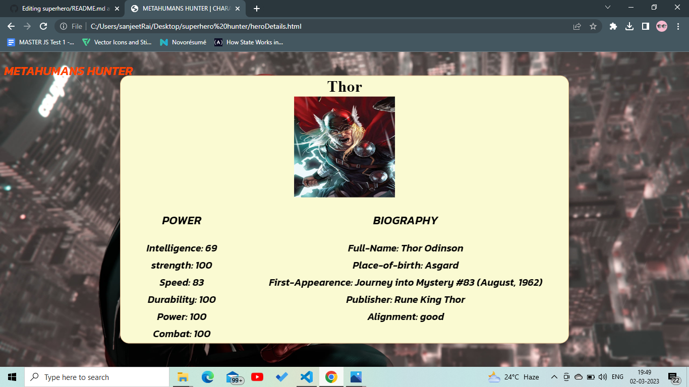 GitHub - Sanjeet-dev/superhero: This is a superhero hunter application ...