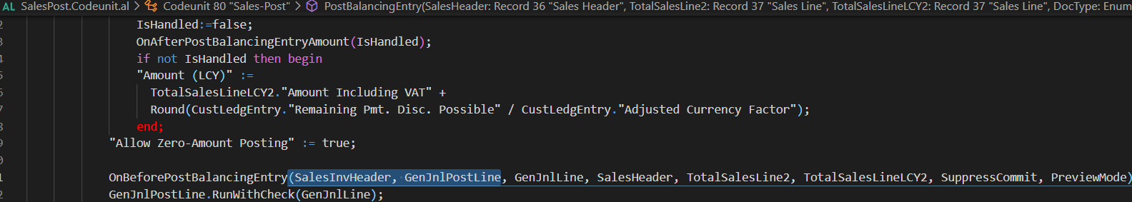 [Event Modification] Codeunit 80 Sales.-Post - OnBeforePostBalancingEntry · Issue #10457 ...