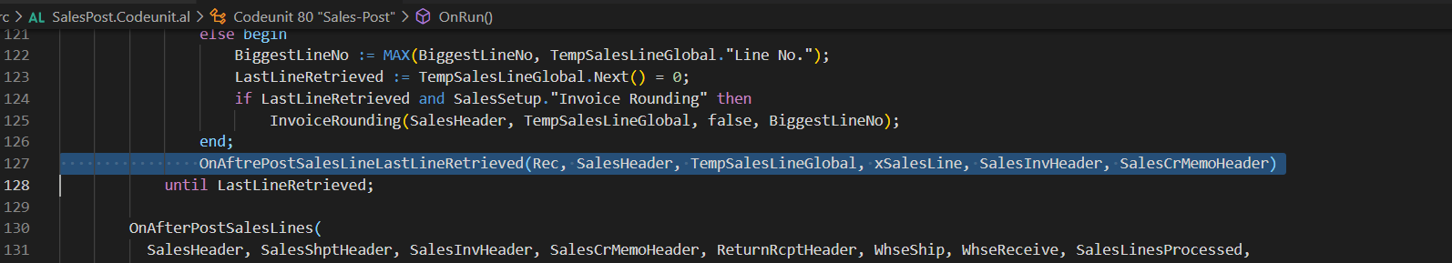 [Event Request] Codeunit 80 Sales Post - OnAftrePostSalesLineLastLineRetrieved · Issue #10545 ...