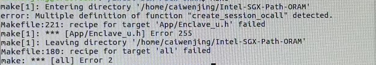 make error · Issue #1 · shao158/Intel-SGX-Path-ORAM · GitHub