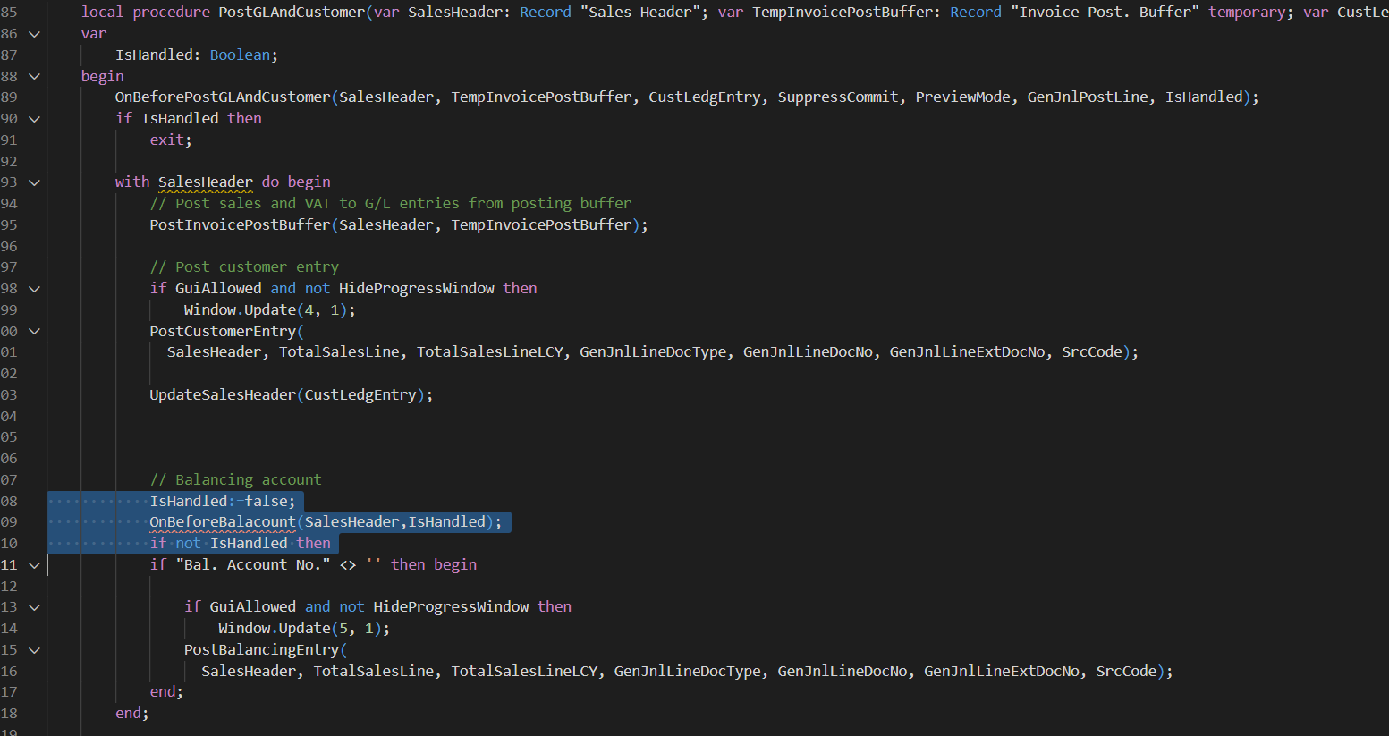 [Event Request] Codeunit 80 Sales Post - OnBeforeBalacount · Issue #10350 · microsoft ...