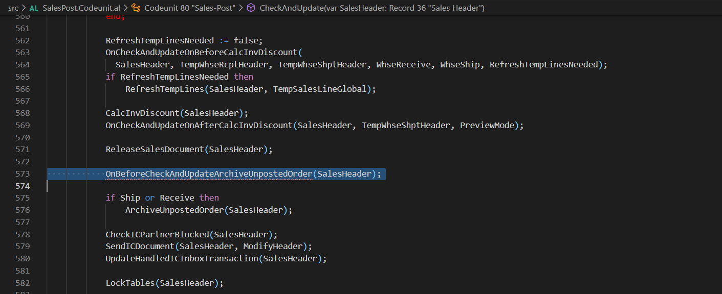 [Event Request] Codeunit 80 Sales Post - OnBeforeCheckAndUpdateArchiveUnpostedOrder · Issue ...
