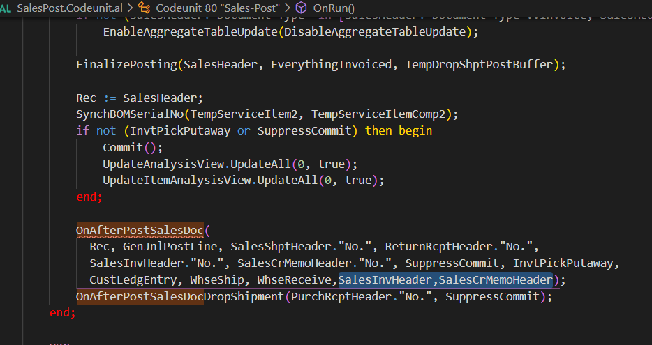 Event Modification Codeunit 80 Sales Post Onafterpostsalesdoc · Issue 10539 · Microsoft 