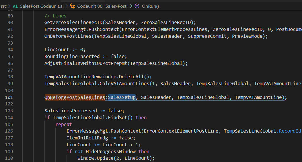 [Event Modification] Codeunit 80 Sales.-Post - OnBeforePostSalesLines · Issue #10543 · microsoft ...