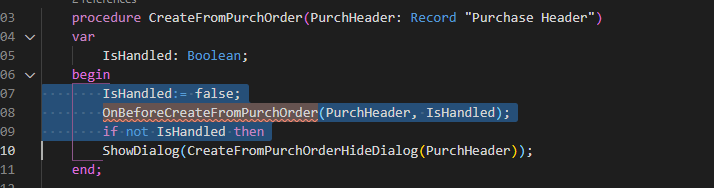 [Event Modification] Codeunit 5751 "Get Source Doc. Inbound" - OnBeforeCreateFromPurchOrder ...