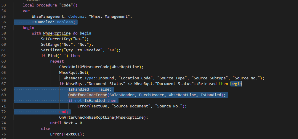 [Event Request] codeunit 5760 "Whse.-Post Receipt"- OnBeforeCodeError · Issue #10662 · microsoft ...