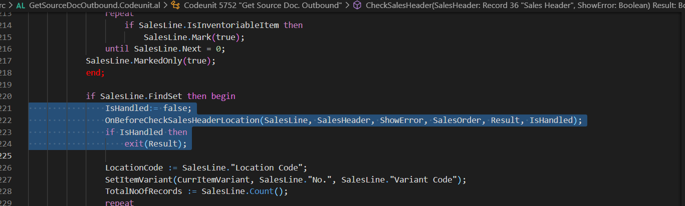 [Event Request] codeunit 5752 "Get Source Doc. Outbound"- OnBeforeCheckSalesHeaderLocation ...