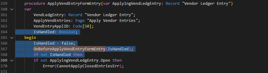 [Event Request] Codeunit 227 "VendEntry-Apply Posted Entries ...