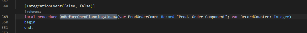 [Event Modification] Codeunit 5520 Get Unplanned Demand - OnBeforeOpenPlanningWindow · Issue ...