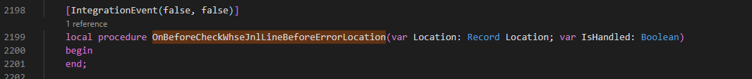 [Event Request] CodeUnit 7302 - WMS Management - OnBeforeCheckWhseJnlLineBeforeErrorLocation ...