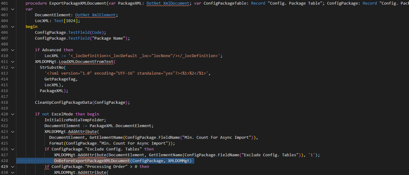 [Event Request] Codeunit 8614 "Config. XML Exchange"- OnBeforeExportPackageXMLDocument · Issue ...
