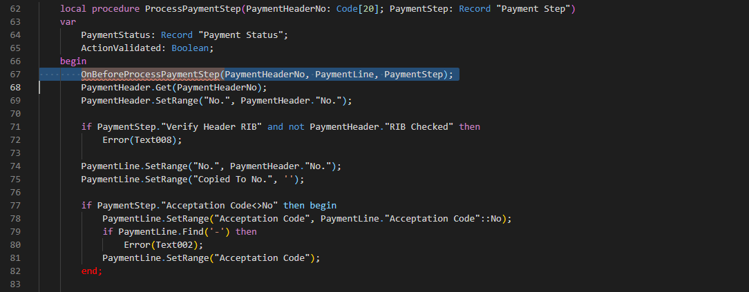 [Event Modification] Codeunit 10860 "Payment Management" - OnBeforeProcessPaymentStep · Issue ...
