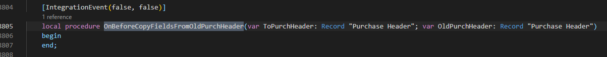 [Event Request] codeunit 6620 "Copy Document Mgt."- OnBeforeCopyFieldsFromOldPurchHeader · Issue ...