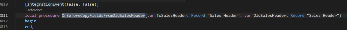 [Event Request] codeunit 6620 "Copy Document Mgt."- OnBeforeCopyFieldsFromOldSalesHeader · Issue ...