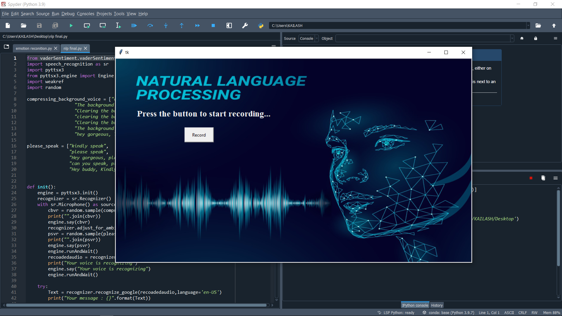 GitHub - kailash3113/Sentimental-analysis-through-voice-recognition: I ...