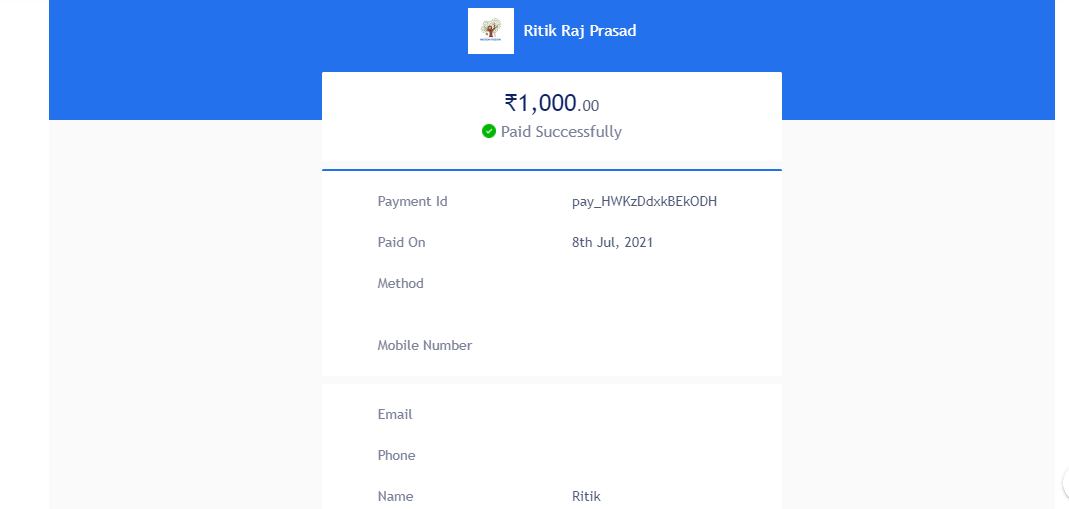 GitHub - ritikprasad/PaymentGatewayIntegration: The Sparks Foundation Internship Task - Payment ...