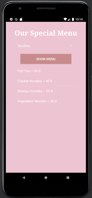Github Marwatoame Simple Resturant Menu Android App