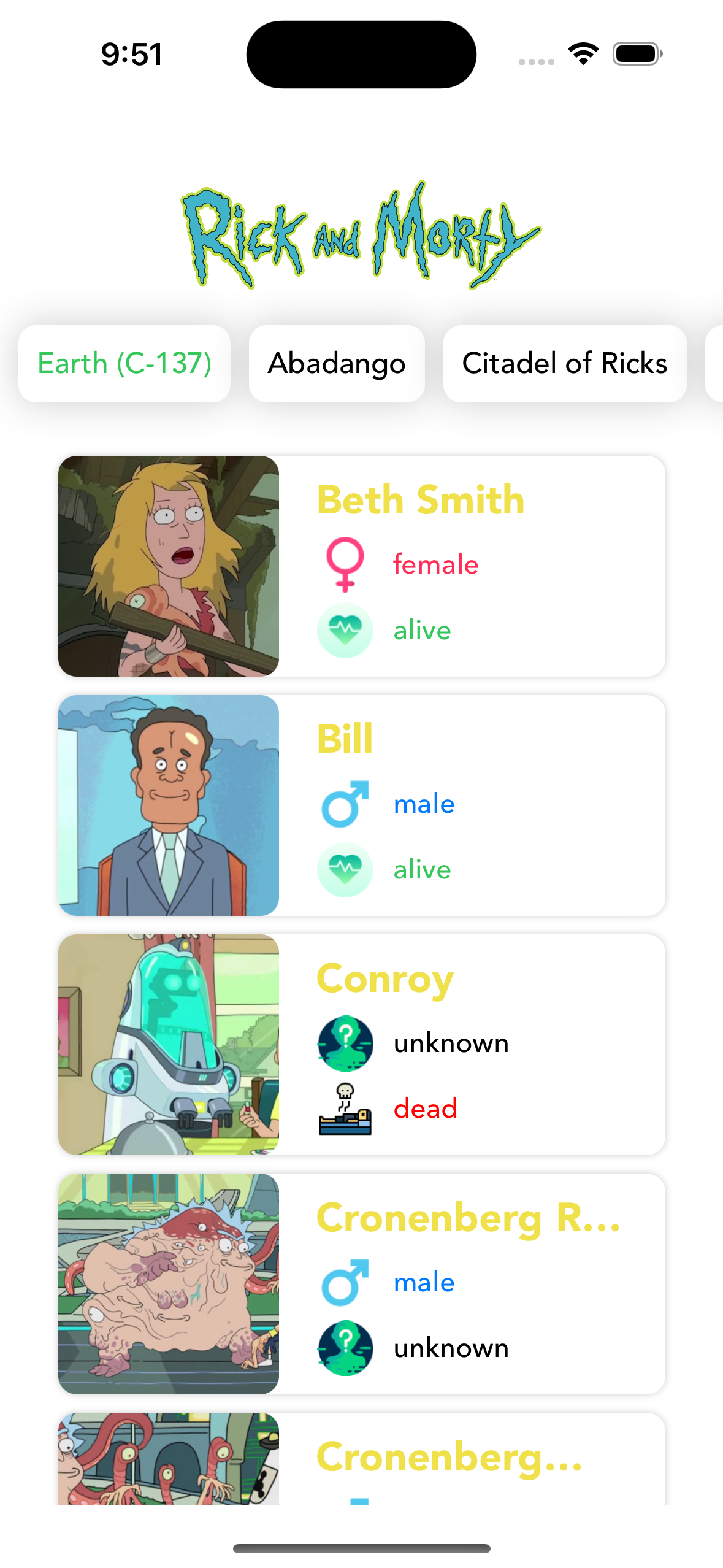 GitHub - kenanbylan/rick-and-morty-app: invio intern task