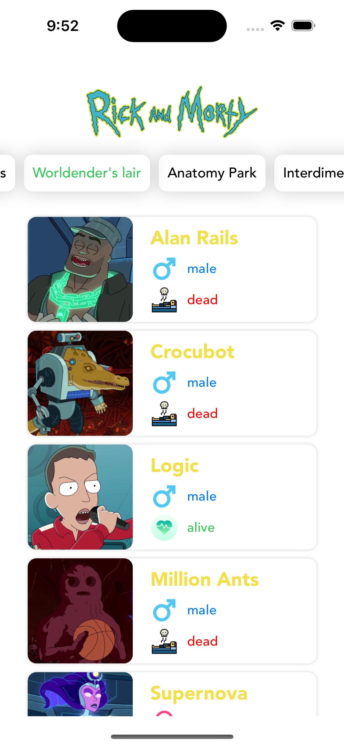 GitHub - kenanbylan/rick-and-morty-app: invio intern task