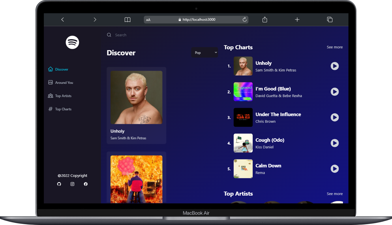 GitHub - Med-lemineHmd/Spotifymatch: Spotifymatch Music Application Built with vite + React ...