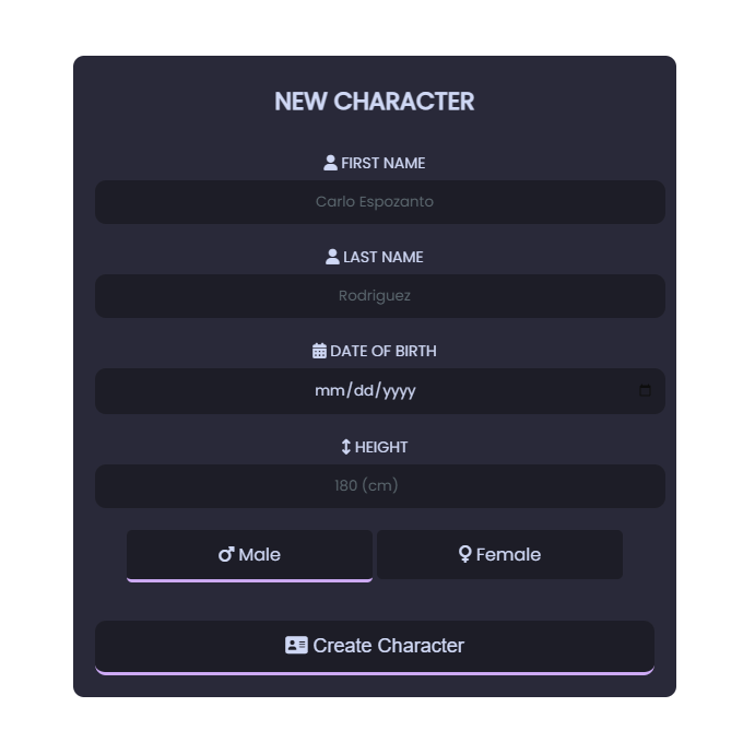 GitHub - nwvh/wx_identity: ESX's Legacy identity redesigned with catppuccin color scheme