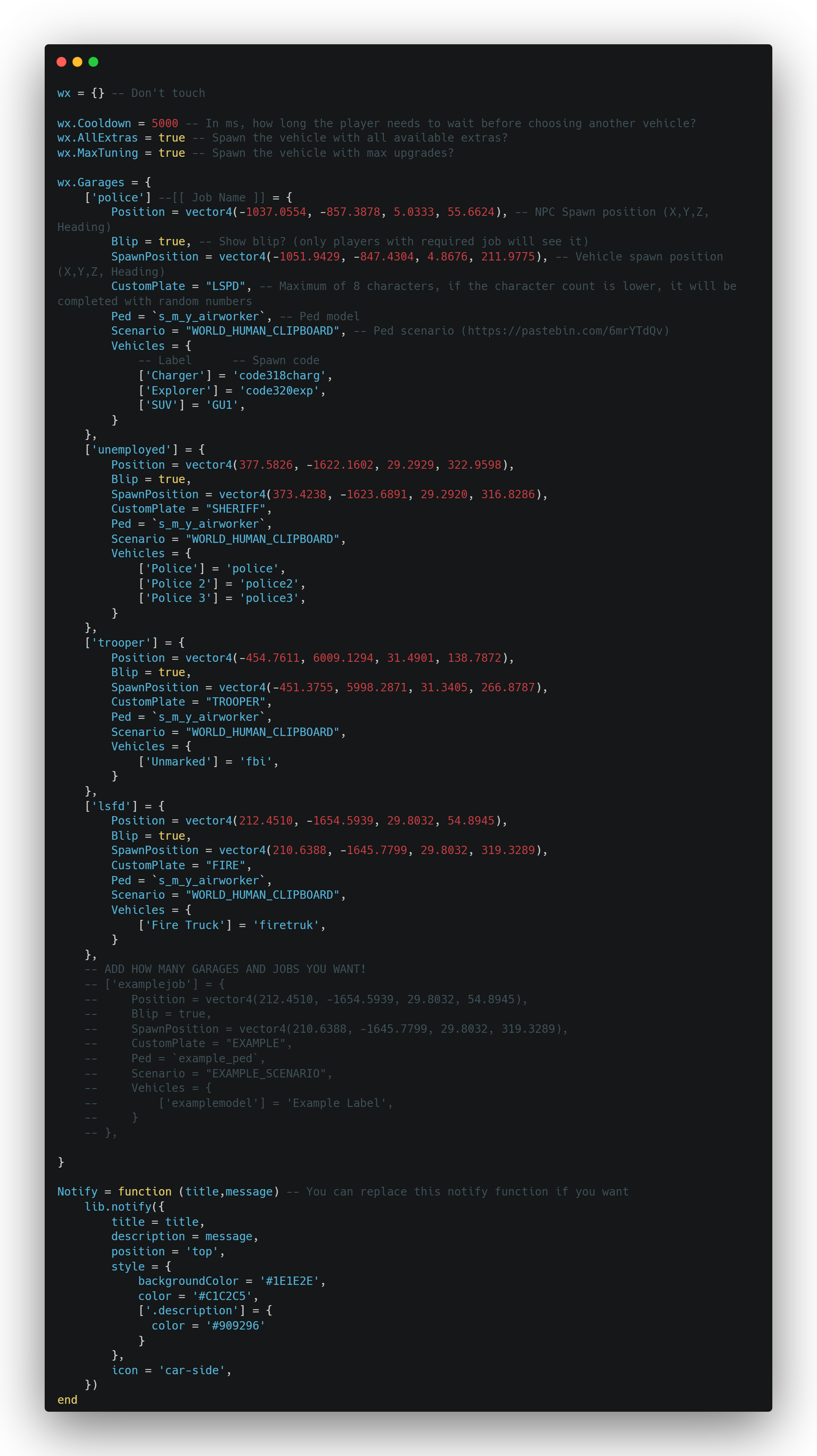 GitHub - nwvh/wx_jobgarages: Advanced FiveM job garage system via ox_lib and ox_target. Supports ...