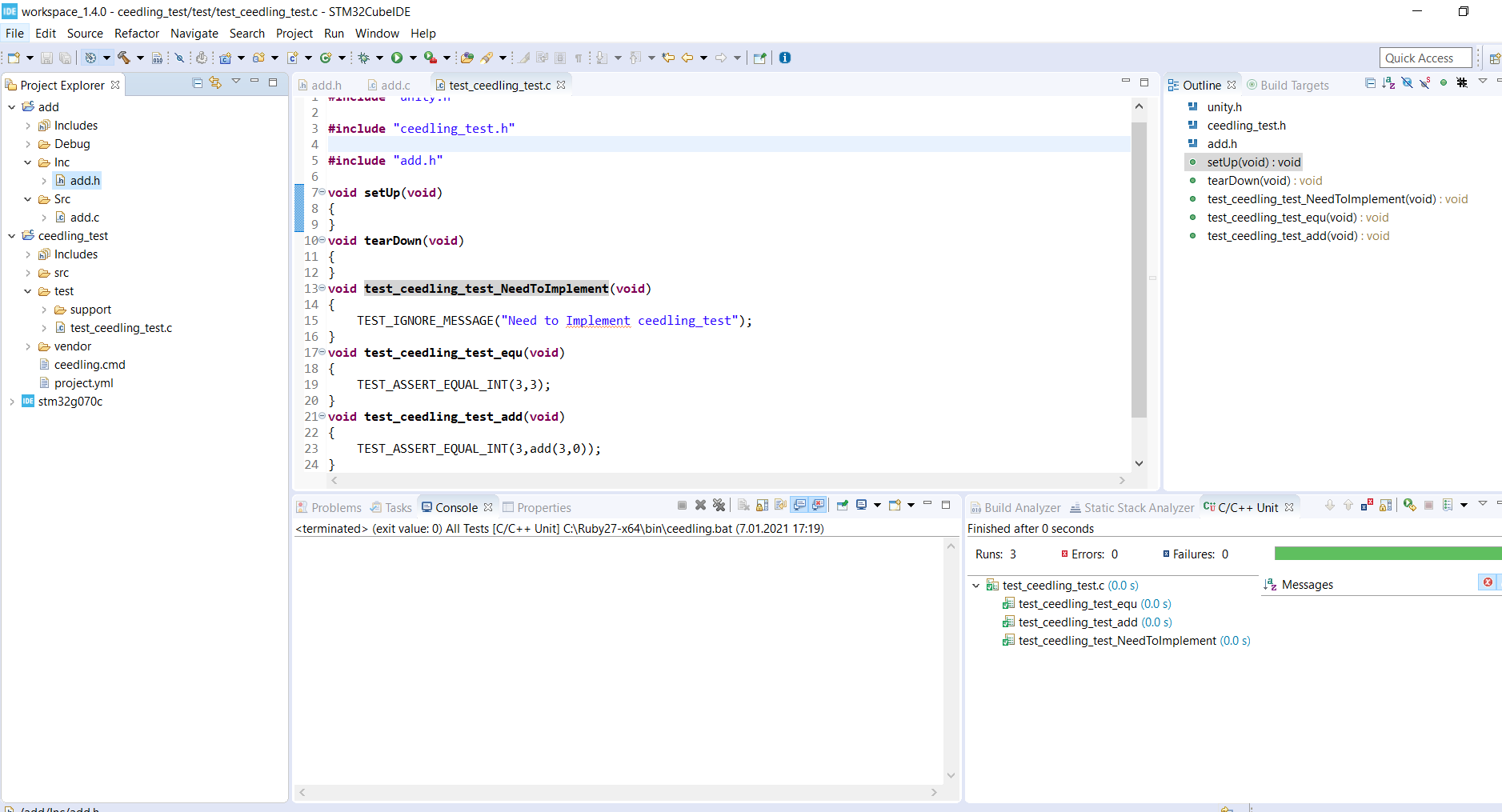 Ceedling - STM32CubeIDE Integration Error · Issue #553 · ThrowTheSwitch/Ceedling · GitHub