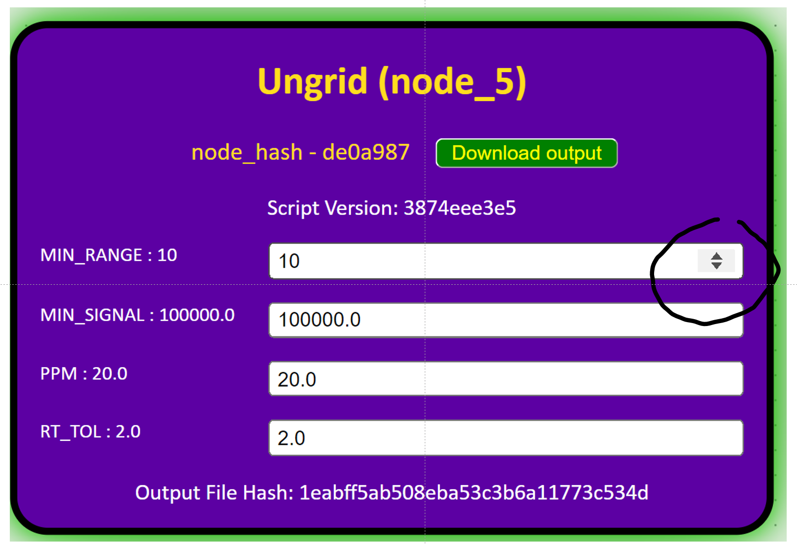 clicking the up (increment) or down (decrement) arrow at the end of the number input field ...