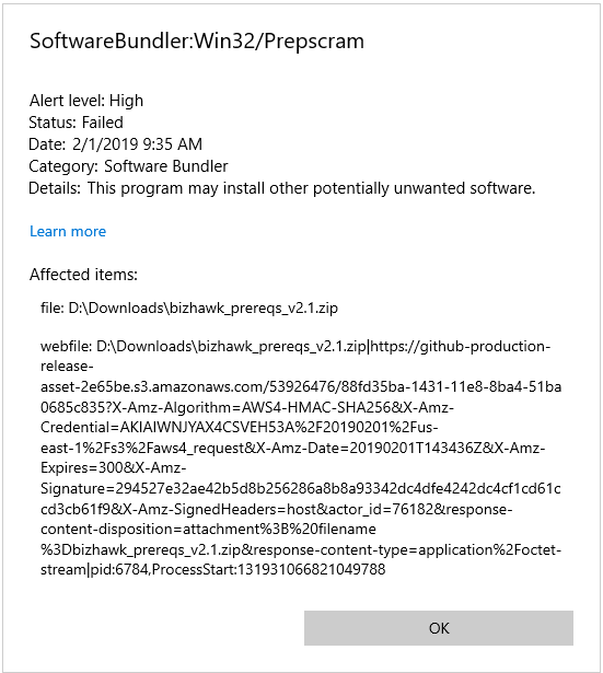 Virus? · Issue #1 · TASEmulators/BizHawk-Prereqs · GitHub