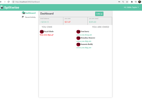 GitHub - payalghule/splitwiseApp