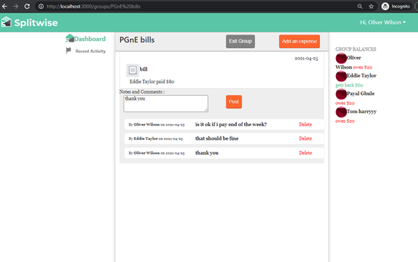 GitHub - payalghule/splitwiseApp