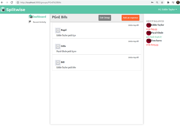 GitHub - payalghule/splitwiseApp