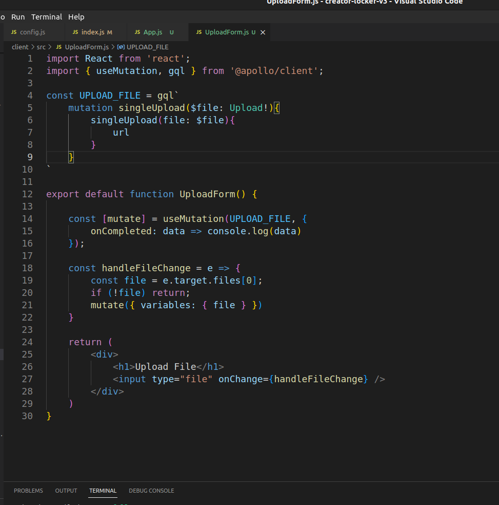 Uploading Files returns uncaught promise error · Issue #294 · jaydenseric/apollo-upload-client ...