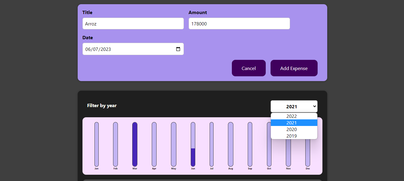 GitHub - gotaluism/Expense-list: Web App to manage personal bills (React)
