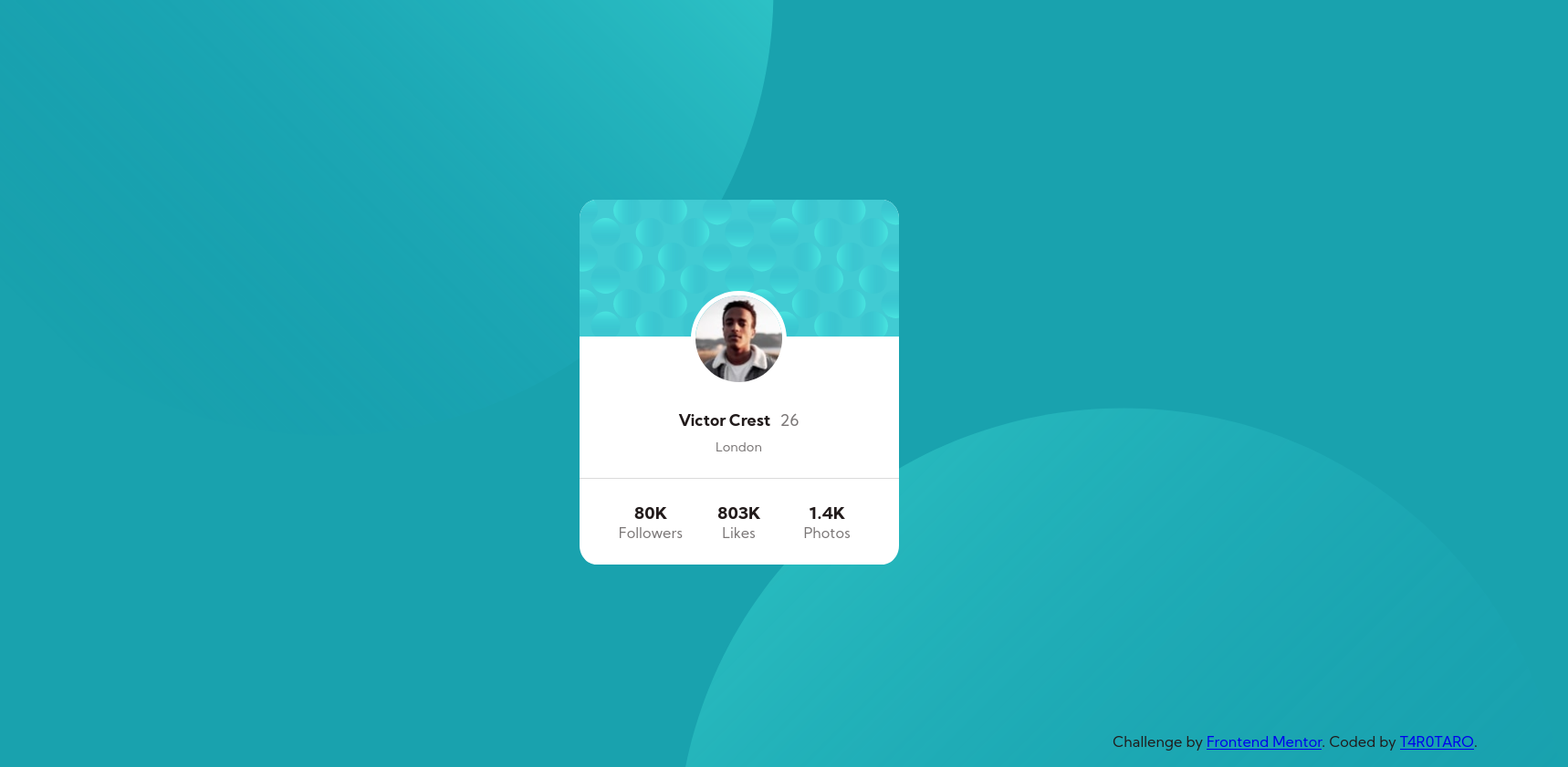 GitHub - T4R0TARO/profile_card: Frontend mentor challenge