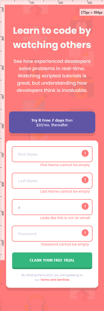 GitHub - T4R0TARO/introSignUpForm: Frontend Mentor Practice Project