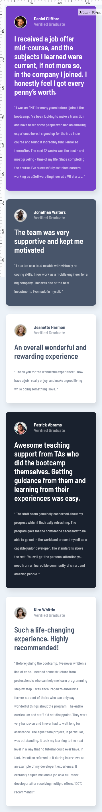 GitHub - T4R0TARO/testimonialsGrid: Frontend Mentor Project