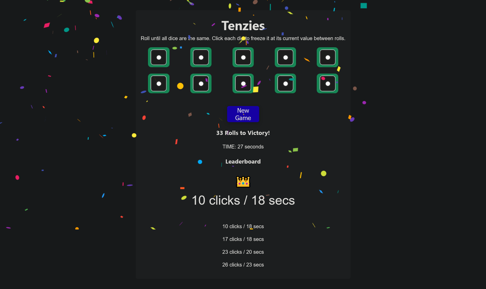 GitHub - T4R0TARO/tenzies-game