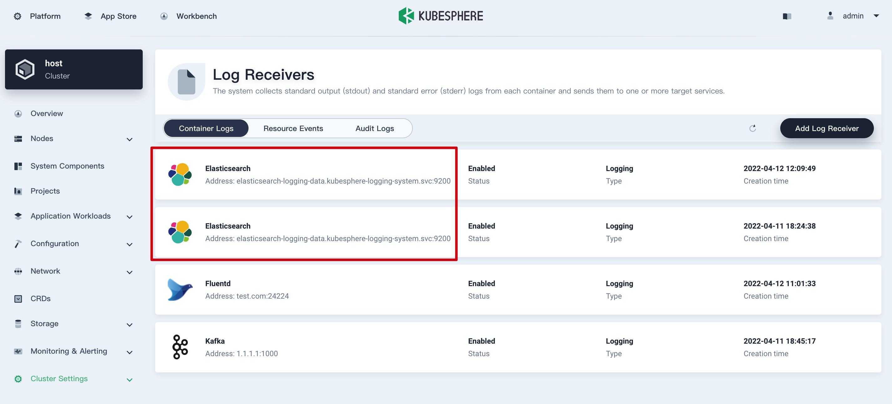 Two Elasticsearch instances are created after KubeSphere is upgraded from v3.2.1 to v3.3.0 ...