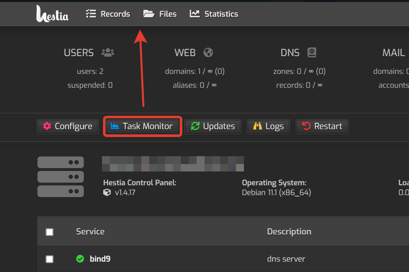 [Feature] Move Task Monitor button to the TOP Panel · Issue #2266 · hestiacp/hestiacp · GitHub