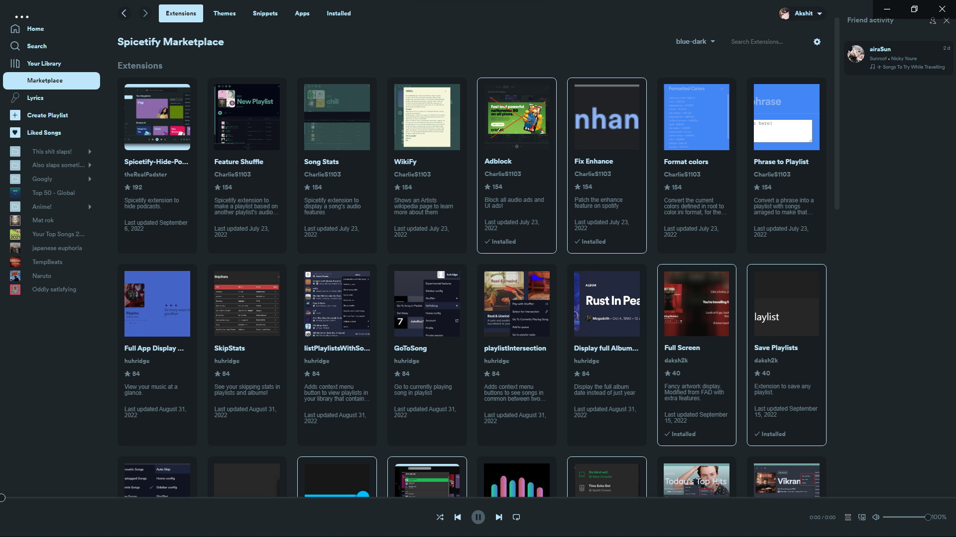 Full Screen Mode not working · Issue #23 · daksh2k/Spicetify-stuff · GitHub